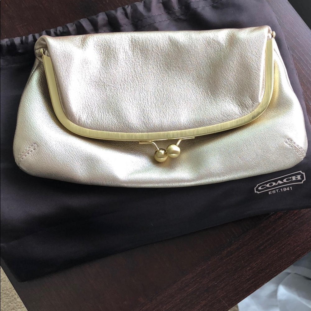 Coach Gold Clutch - Gem